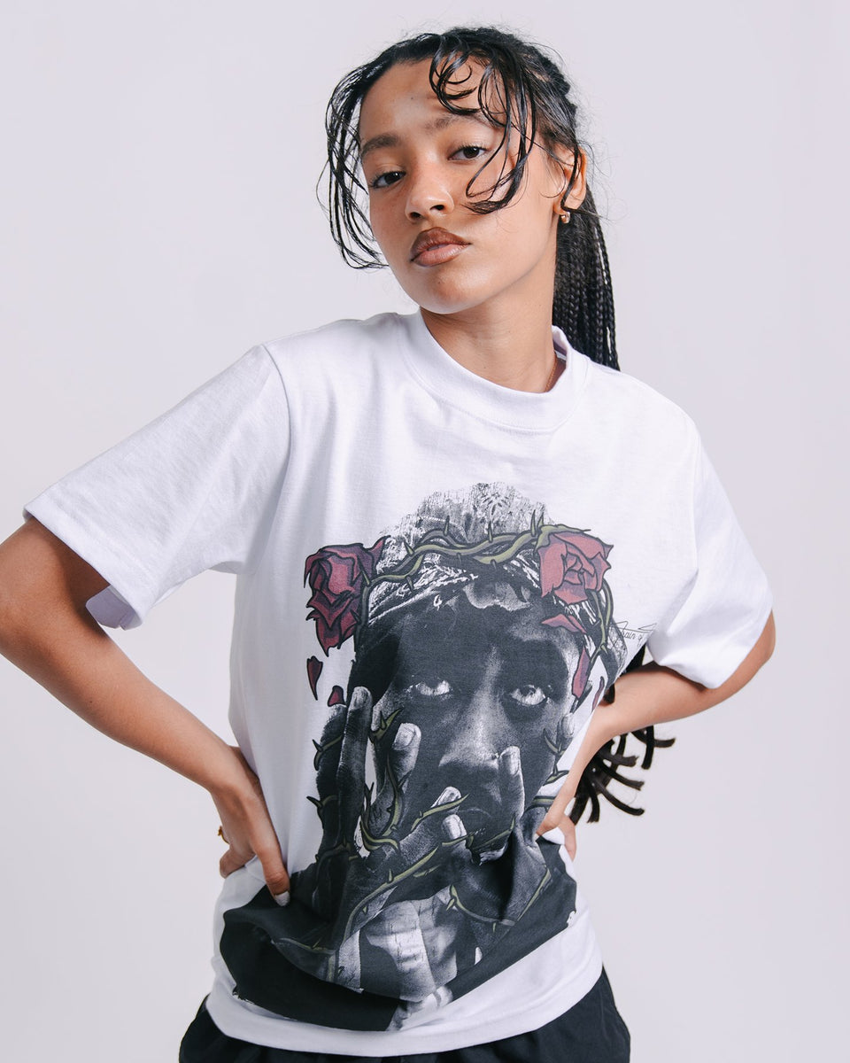 Dead Rose PAC White Tee – trainofthoughtcollective